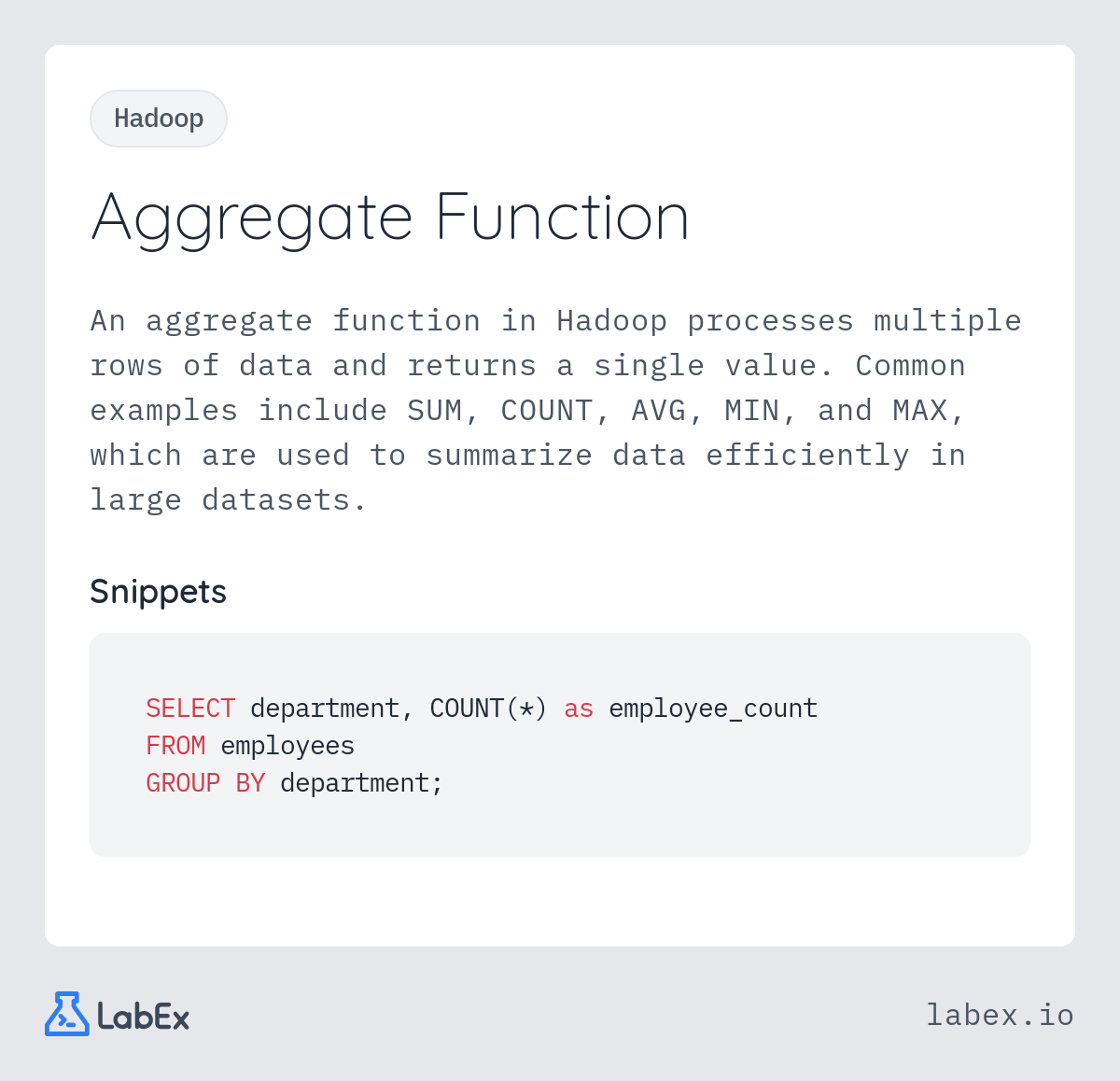 Aggregate Function