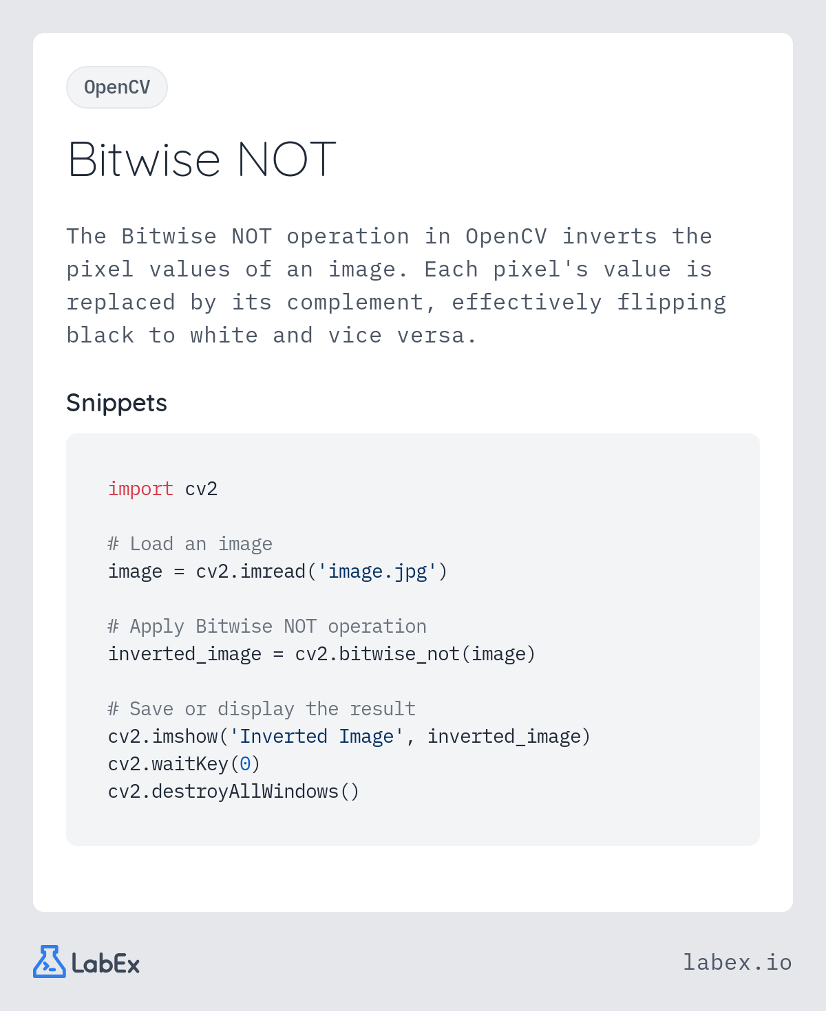 Bitwise NOT